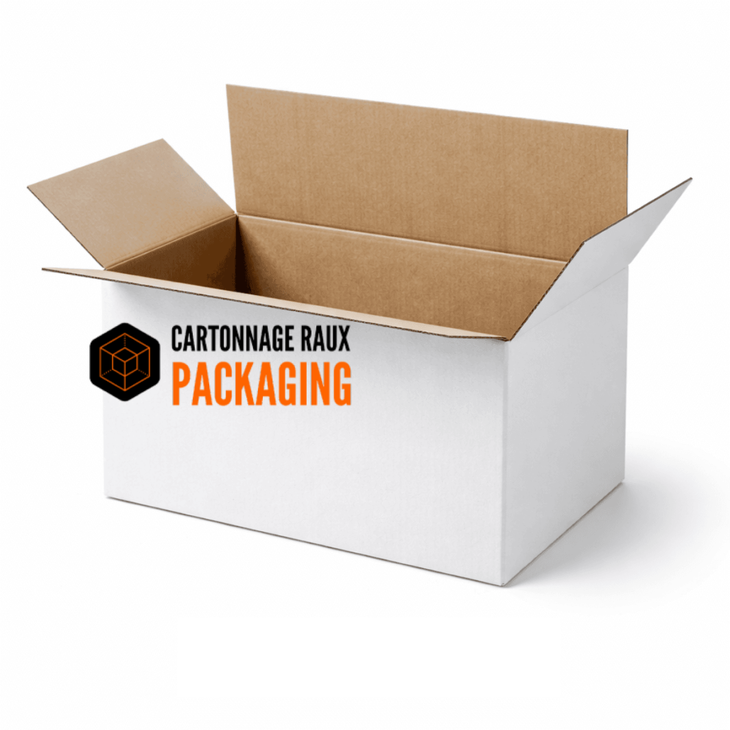 Caisse carton blanc simple cannelure - 25x15x10 cm | Cartonnage Raux ...